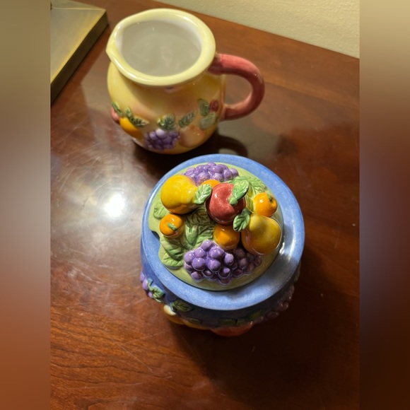 Sango | Dining | Sango Pottery Sangria Hand Painted Creamer And Lidded ...